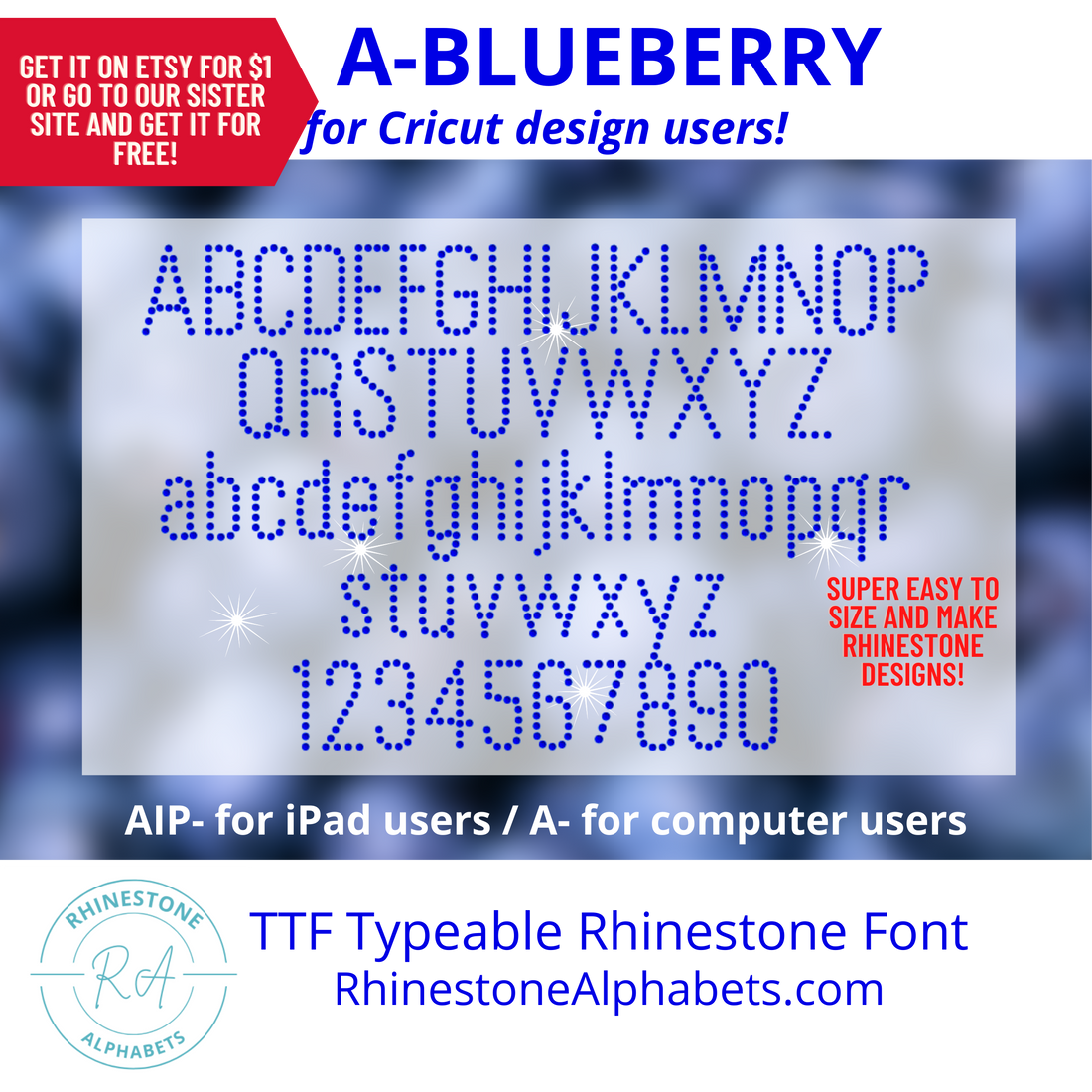 A-Blueberry Font: Cricut Sized ttf/otf This is a free font for you to ...