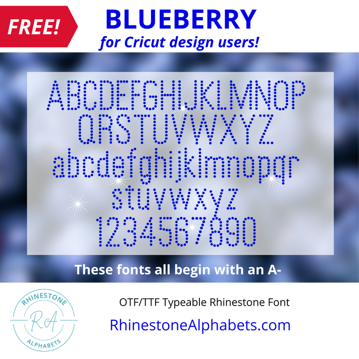 A-Blueberry Font: Cricut Sized ttf/otf This is a free font for you to ...