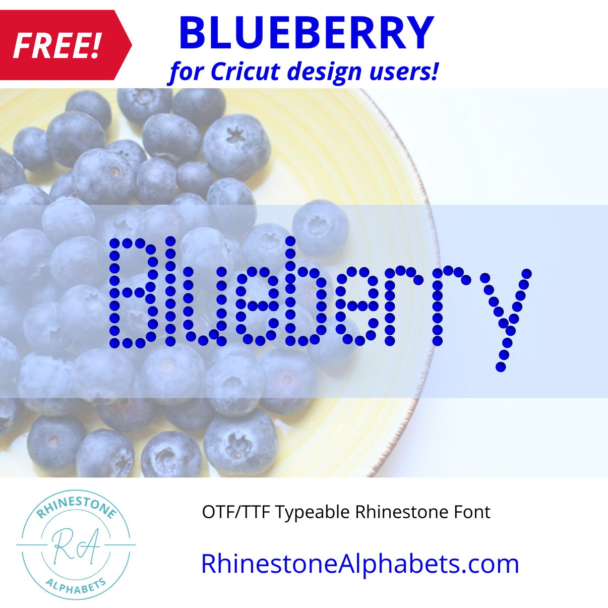 A-Blueberry Font: Cricut Sized ttf/otf This is a free font for you to ...