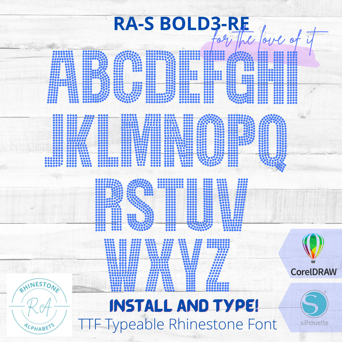 RA-S Bold3-RE TTF Rhinestone Font – RhinestoneAlphabets