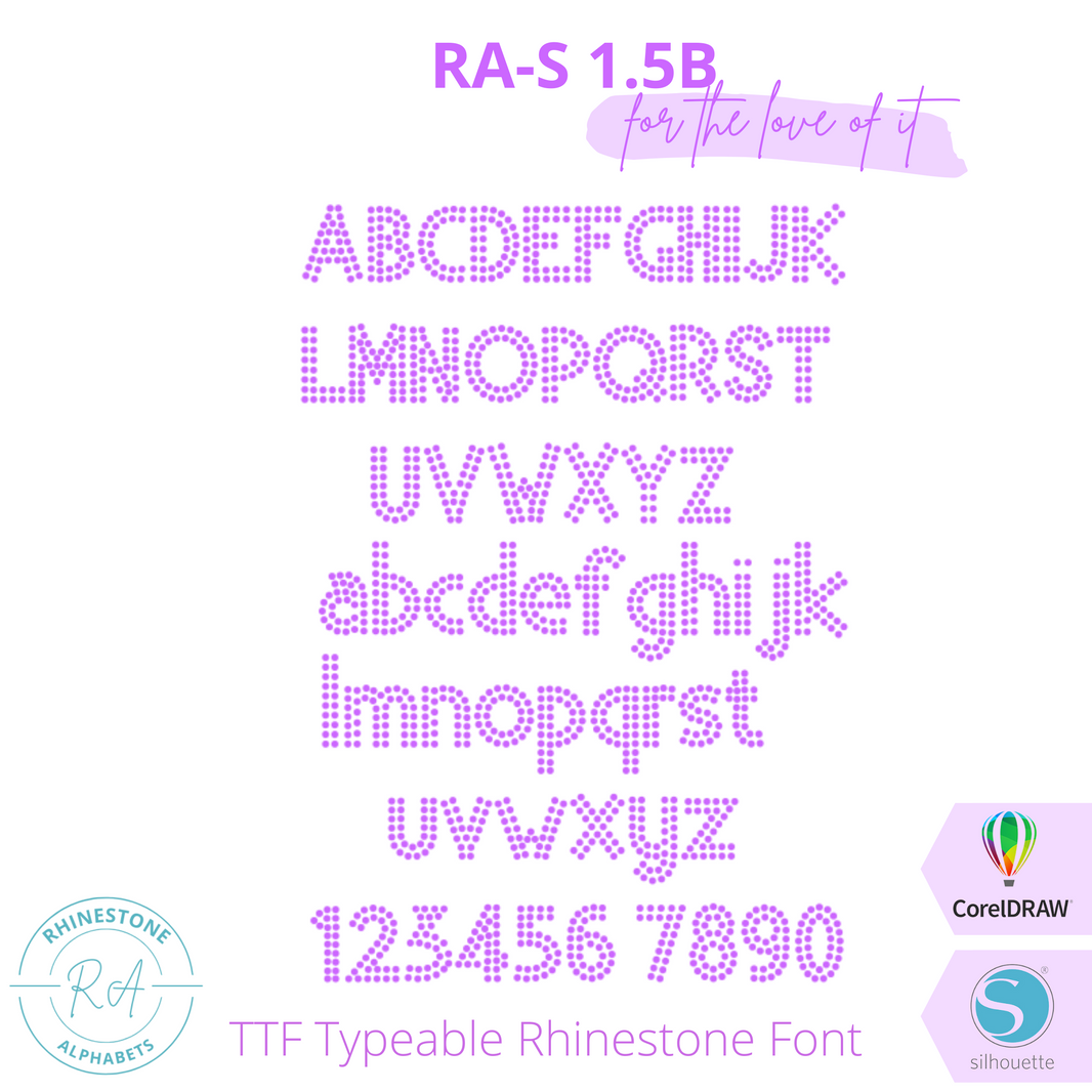 1 Inch Fonts – RhinestoneAlphabets
