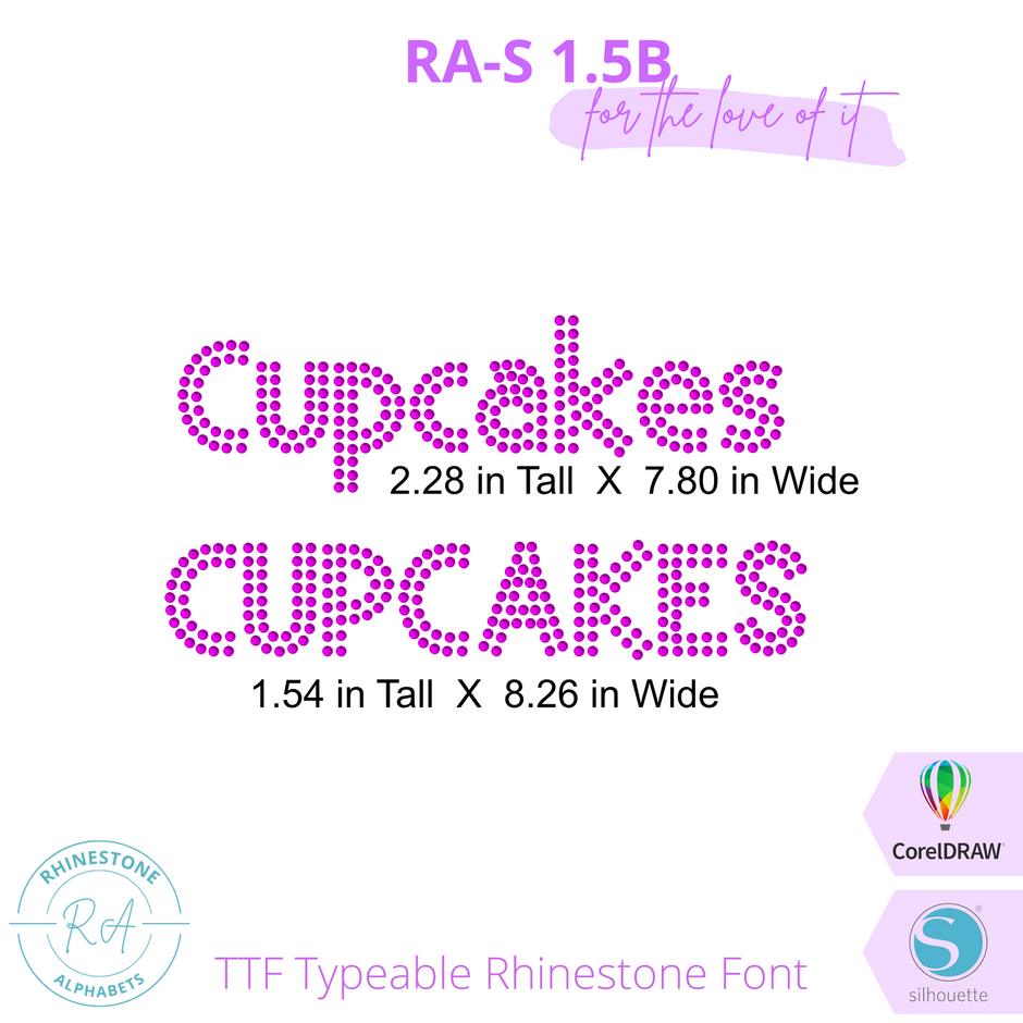 1 Inch Fonts – RhinestoneAlphabets