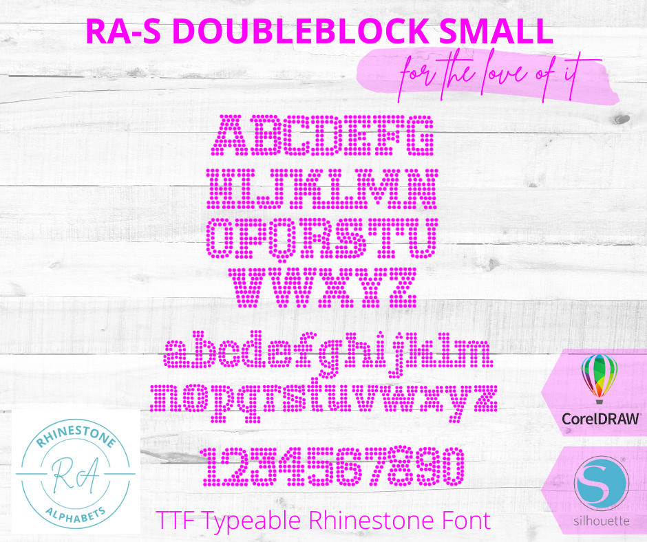 1 Inch Fonts – RhinestoneAlphabets