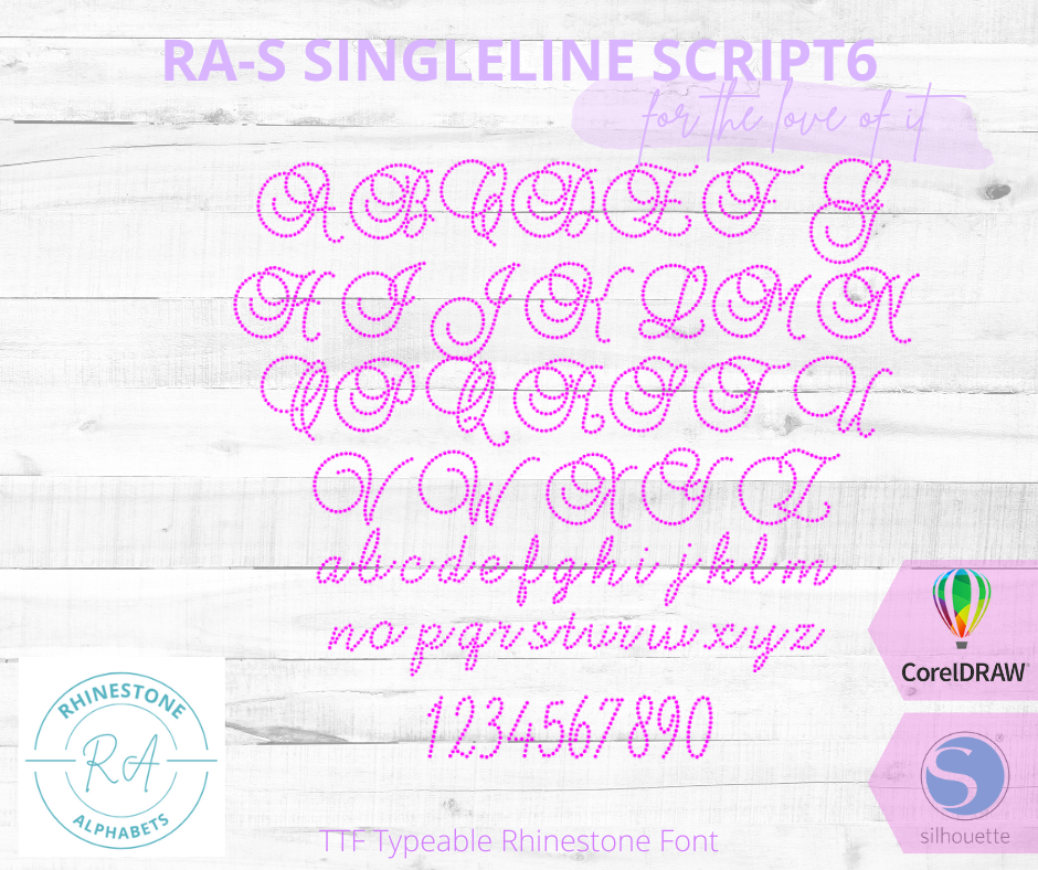 1 Inch Fonts – RhinestoneAlphabets