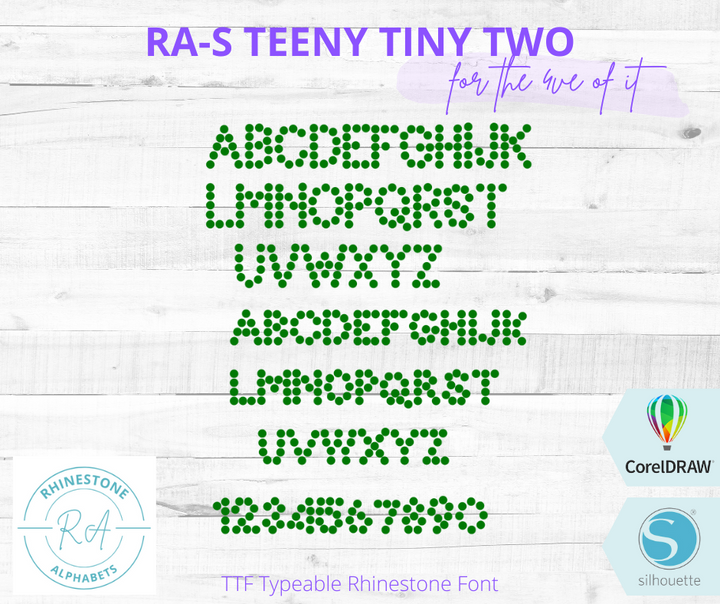 1 Inch Fonts – RhinestoneAlphabets